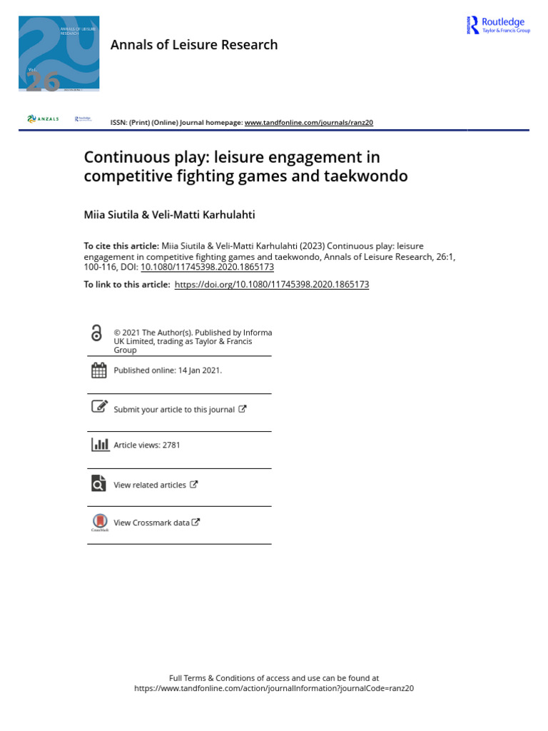 13-Continuous Play - Leisure Engagement in Competitive Fighting Games ...