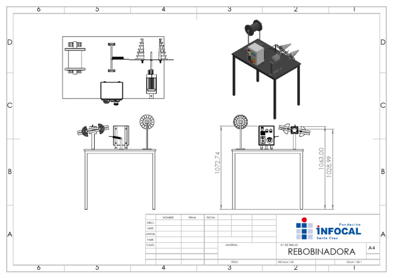Especificaciones de Rebobinadora A4 | PDF