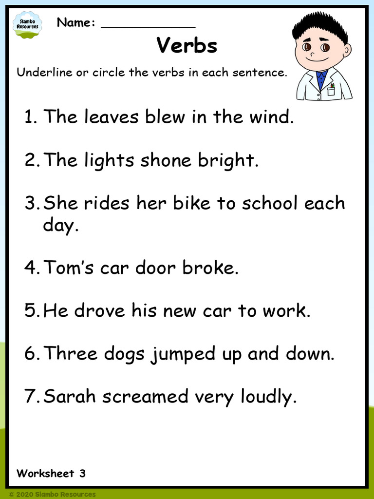 Grade-2-Verbs-Worksheet-3 | PDF