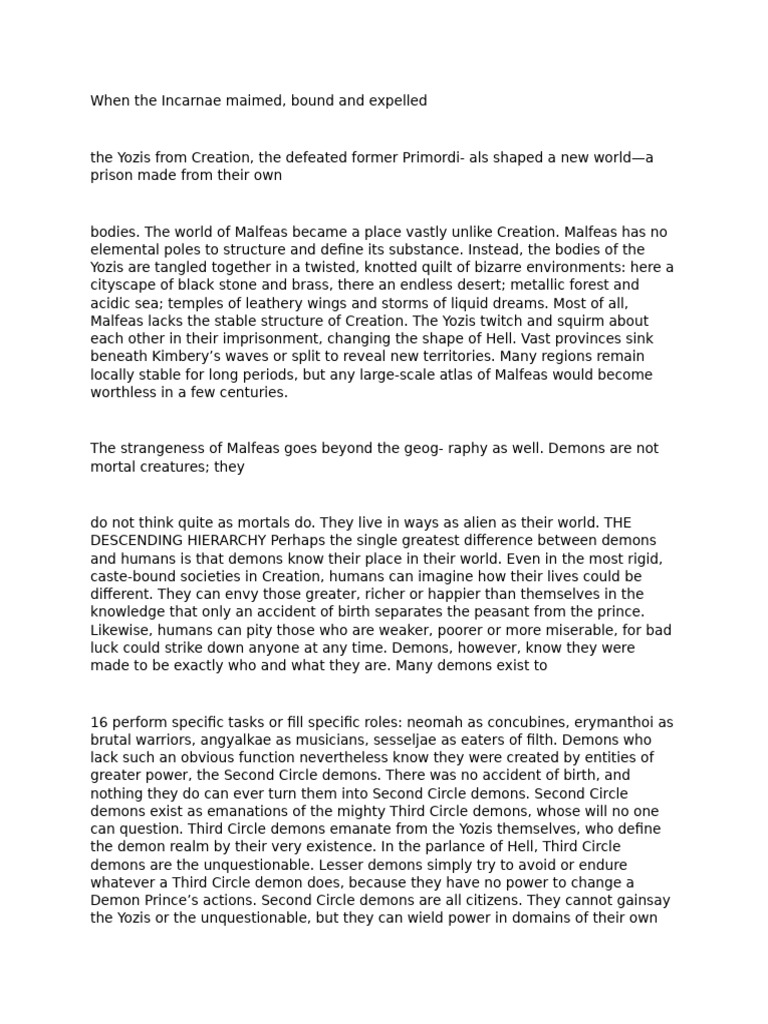 Life in Malfeas | PDF | Weather | Demons