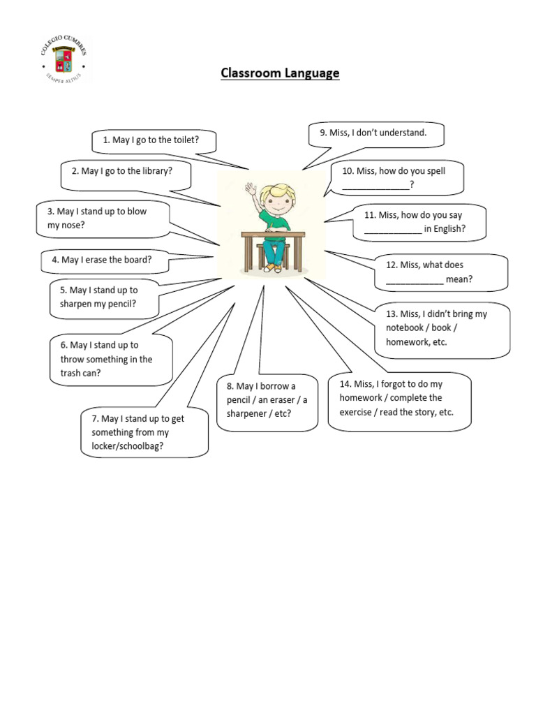Classroom Language | PDF | Language Arts & Discipline