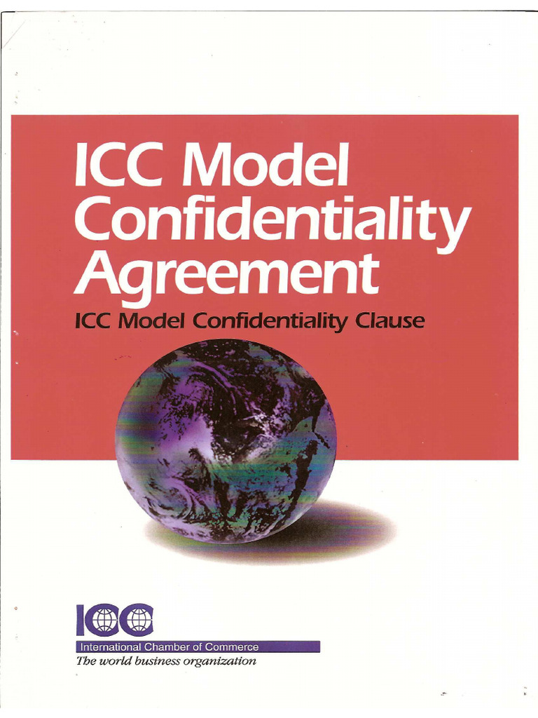 ICC Model Confidentiality Agreement 2006 PDF | PDF | Breach Of Contract ...