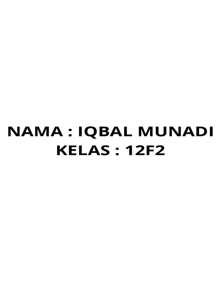 Iqbal Munadi Kelas 12f2 | PDF
