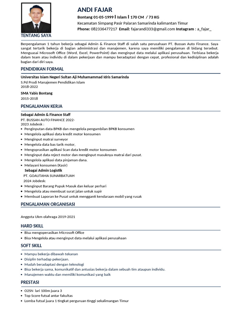 Andi Fajar Final | PDF | Pengelolaan Keuangan & Uang