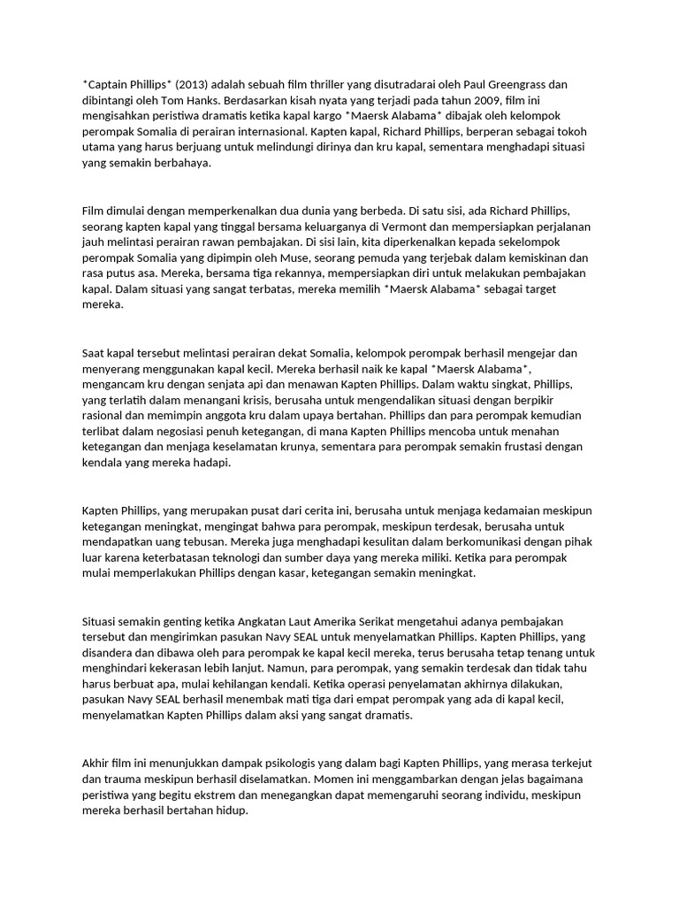Captain Phillips | PDF | Perjalanan | Sejarah