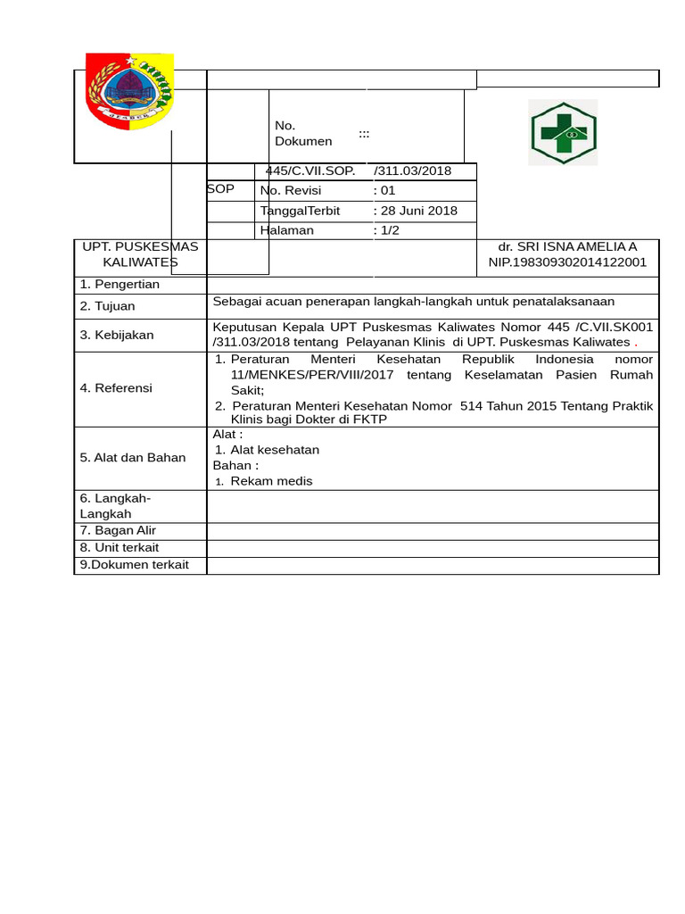 Form Sop Kosong | PDF | Bisnis | Pengembangan Diri