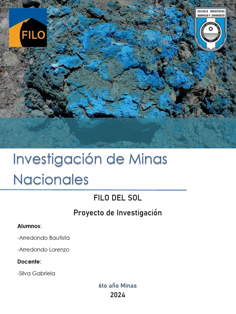 INFORME Filo Del Sol Proyecto FINAL | PDF | Agua | La contaminación del ...
