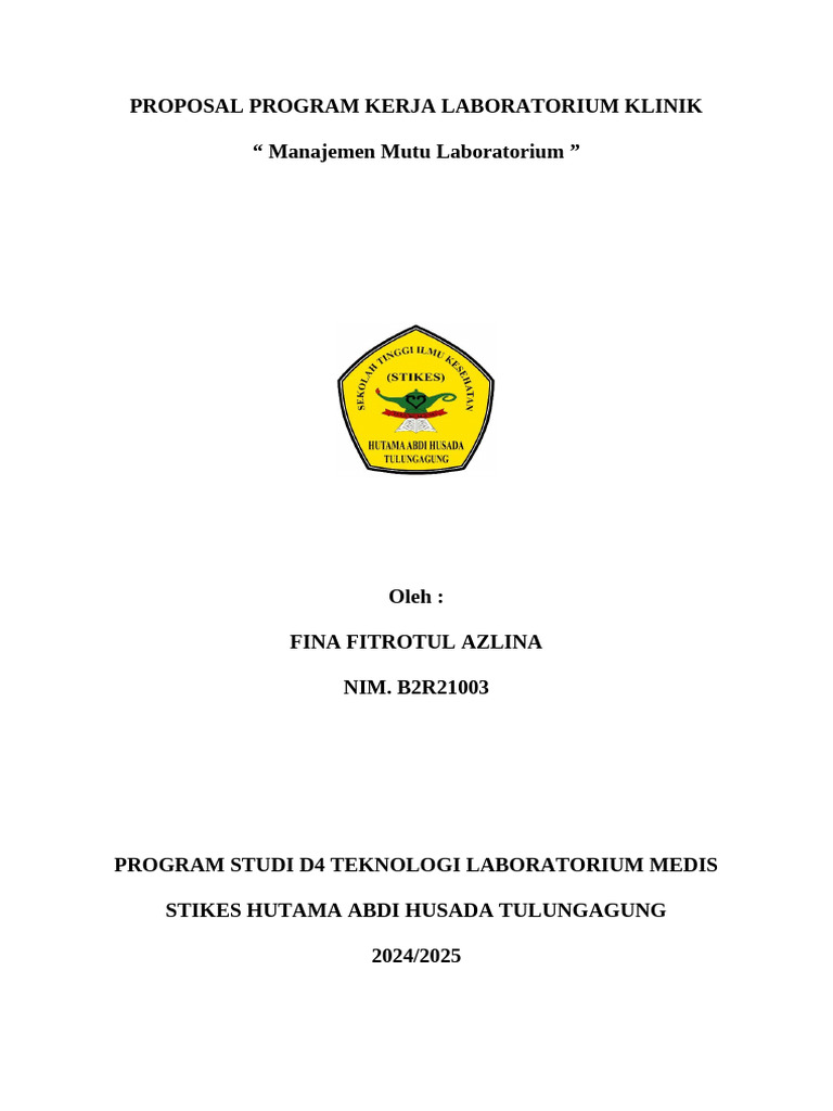 Manajemen Mutu Laboratorium Klinik | PDF