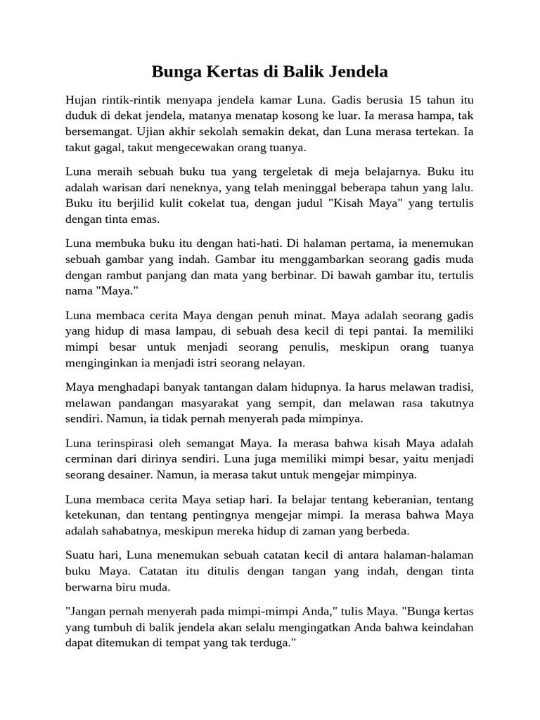 Bunga Kertas Di Balik Jendela | PDF | Fiksi Misteri, Thriller, & Kejahatan