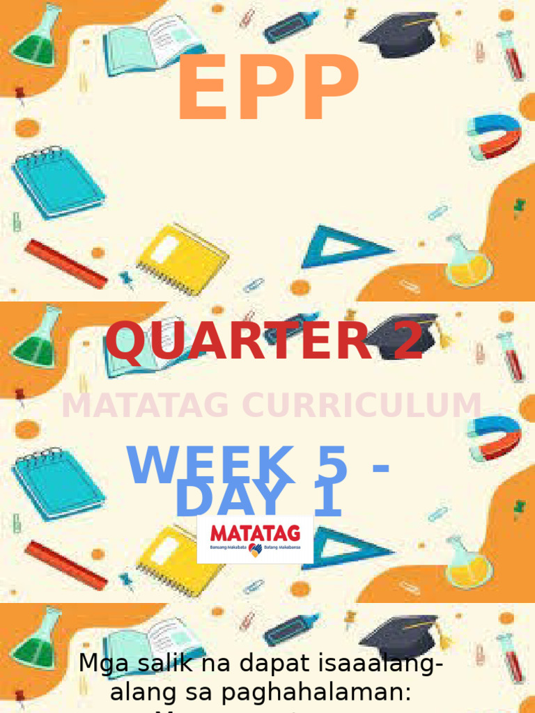 Q2 W5 Epp Matatag | PDF
