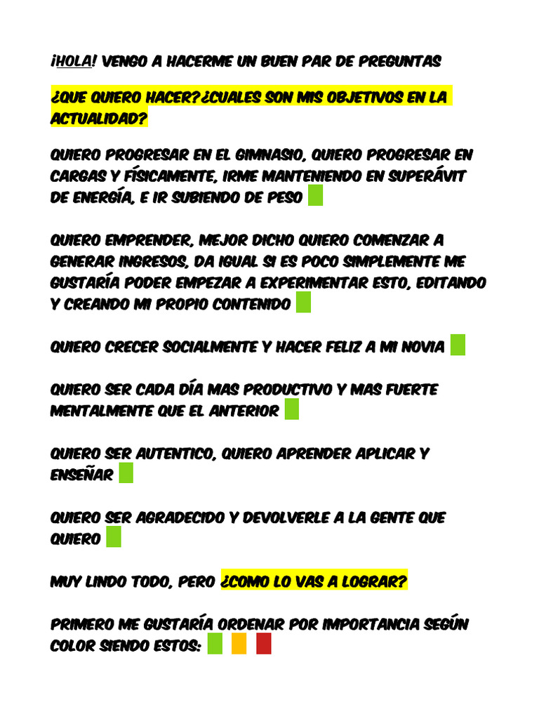 Preguntas | PDF | Relaciones personales, crianza y desarrollo personal