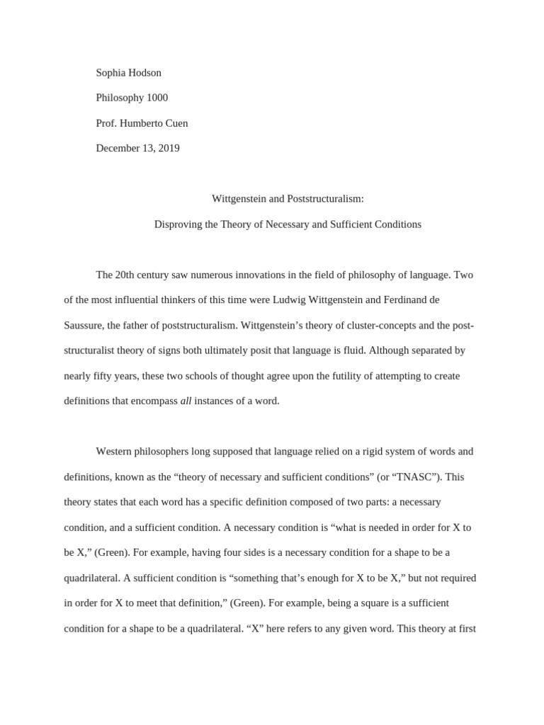 Postructuralism and Wittgenstein | PDF | Definition | Idea