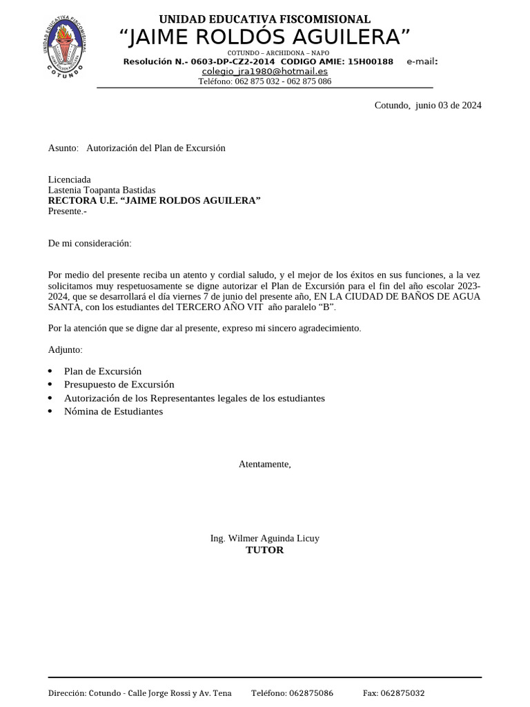 Plan de Excursion 8vo C | PDF | Enseñando | Modificación de comportamiento