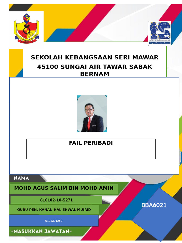 Muka Depan Fail Peribadi | PDF