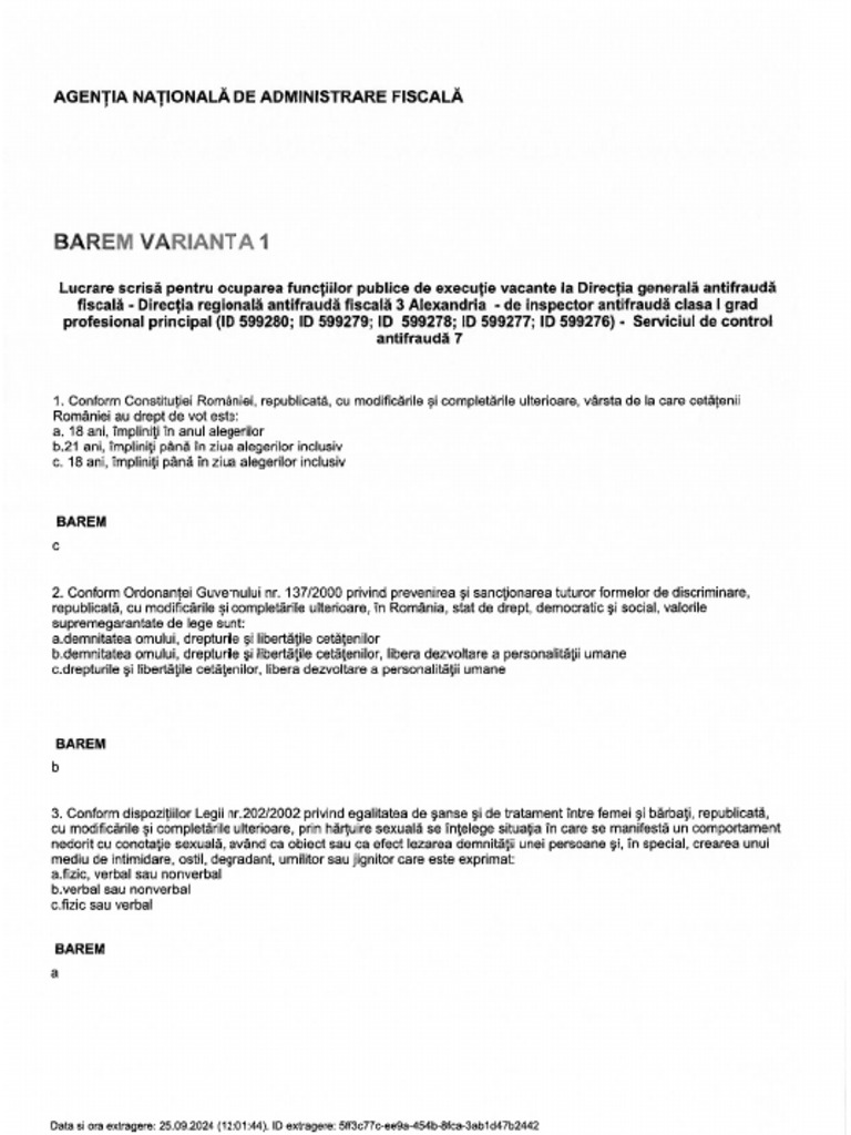 Barem - Corectare - 25 - 09 - 2024 - Comisia - 4 - Dgaf - Draf - 3 - Alexandria - Draf - 2 ...