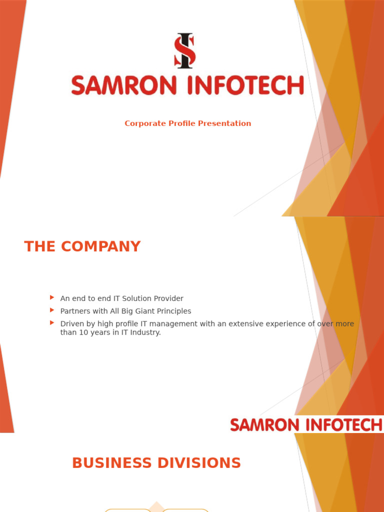 Samron Company Profile | PDF | Desktop Computer | Computer Hardware