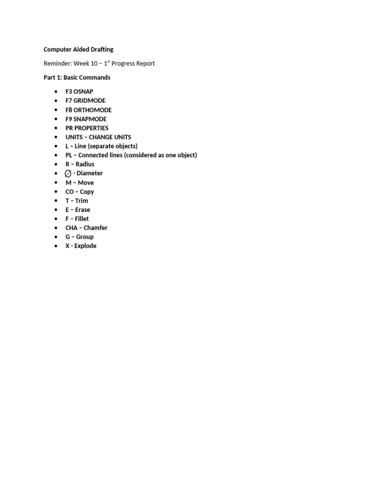 CAD Commands for Beginners | PDF | Computers