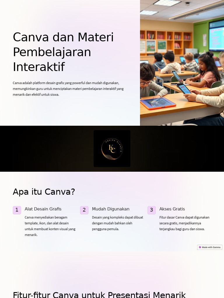 Canva Dan Materi Pembelajaran Interaktif | PDF