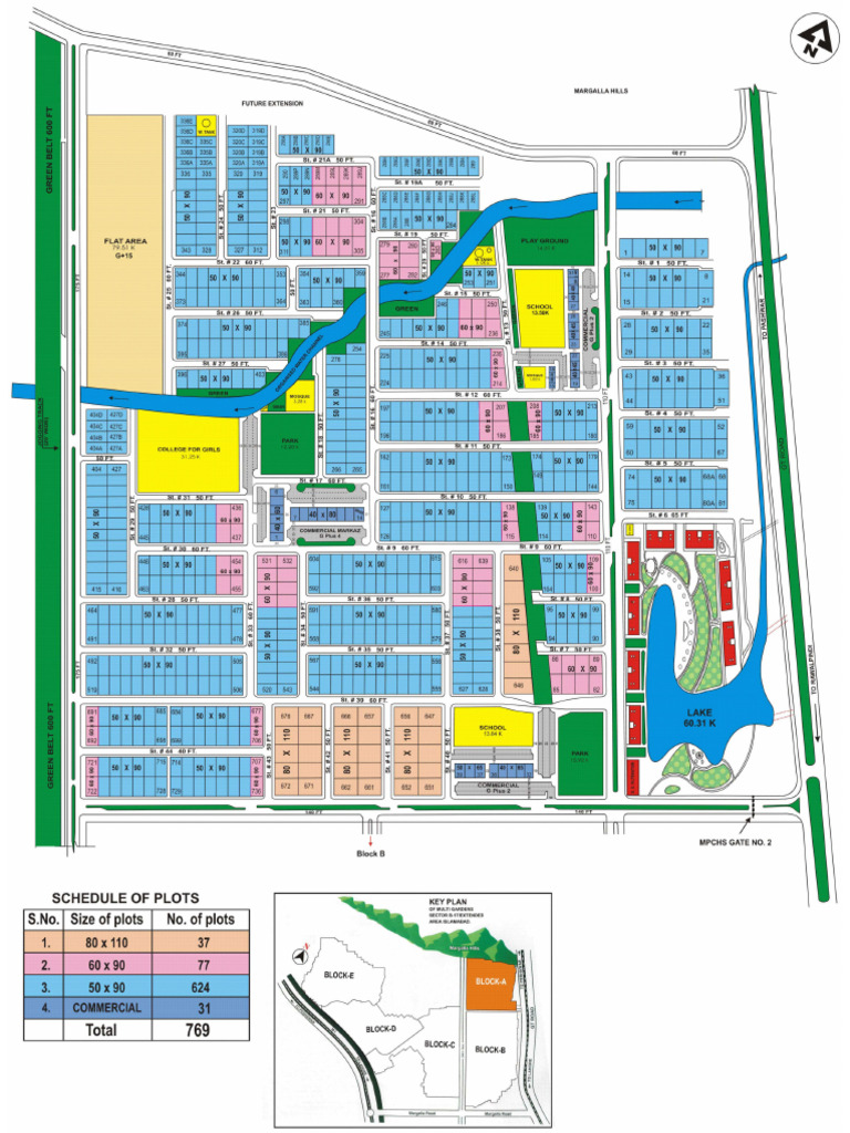Map of Multi Gardens B 17 Block A | PDF