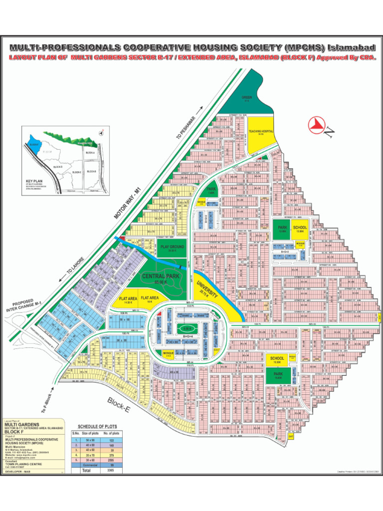 Map of Multi Gardens B 17 Block F | PDF
