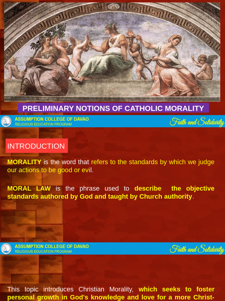 Preliminary Notions of Catholic Morality | PDF | Jesus | Disciple (Christianity)