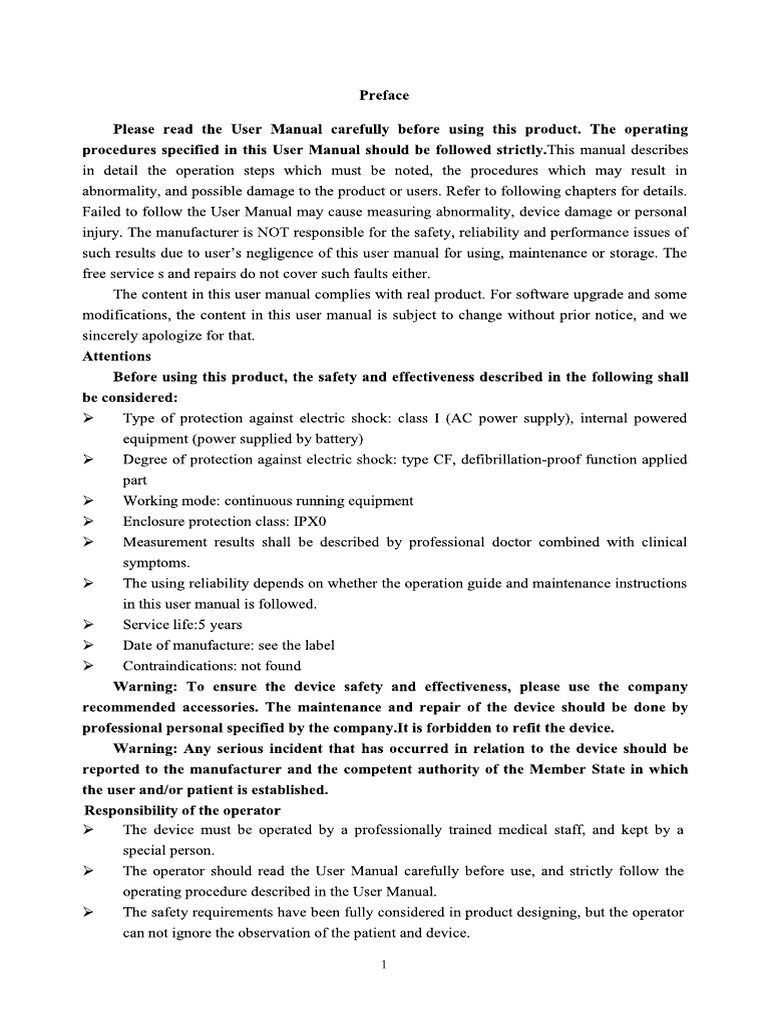 Manual Electrocardiograph E12 Contec - Electrocardiógrafo - 英文说明书（USA ...