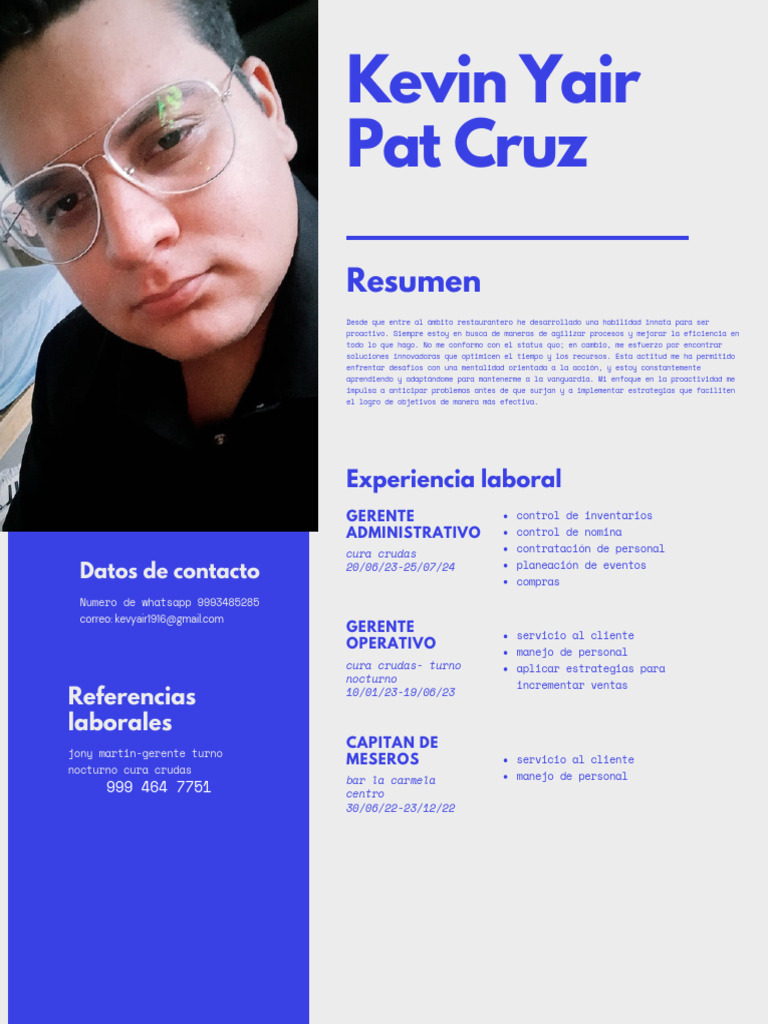 CV Kevin Pat | PDF | Business