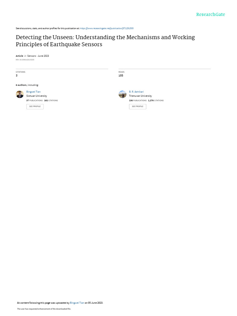 Detecting The Unseen: Understanding The Mechanisms and Working Principles of Earthquake Sensors ...