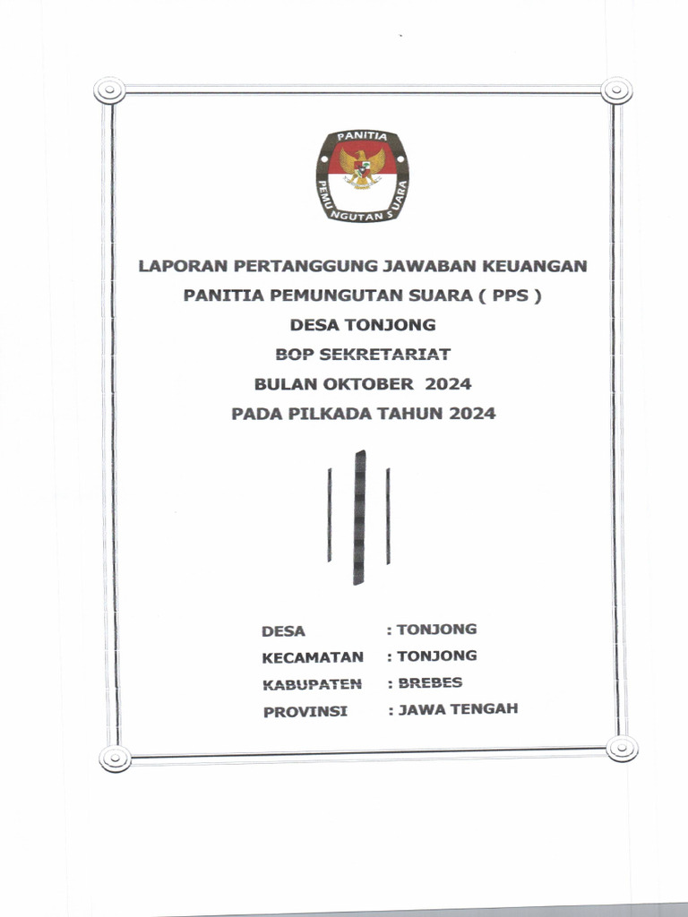 LPJ Bop Pps Bulan Oktober - Pilkada 2024 | PDF