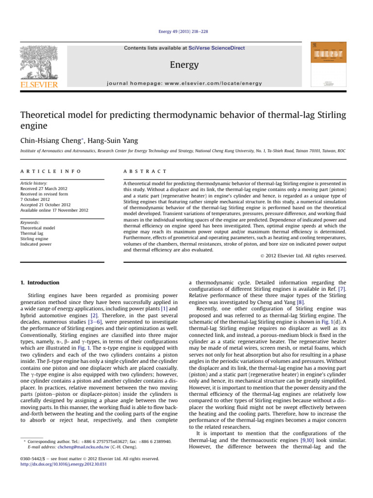 Theoretical Model For Predicting Thermodynamic Behavior of Thermal-Lag ...