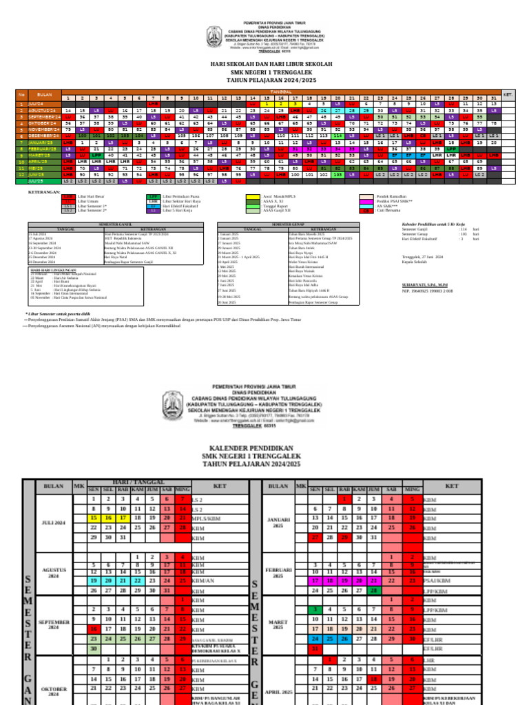 Kalender Pendidikan SMK 2024/2025 | PDF