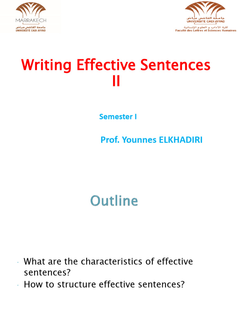 Writing Effective Sentences - II | PDF | Grammatical Number ...