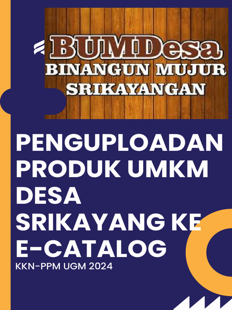 UMKM Desa Srikayangan di E-Catalog | PDF