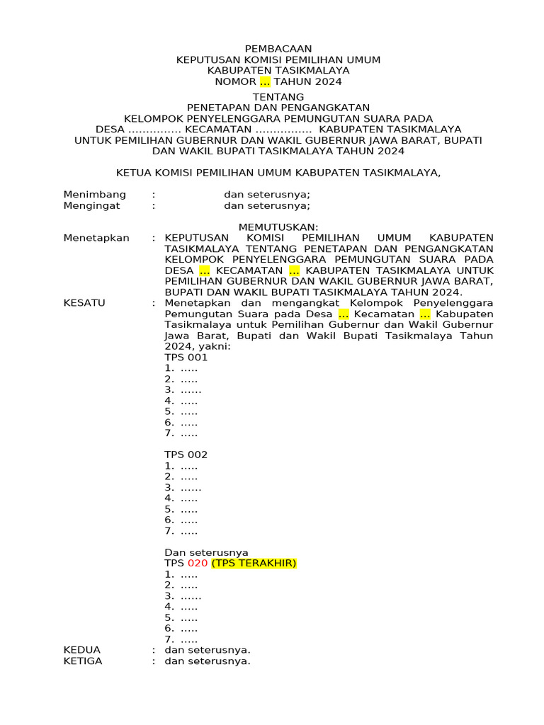 5 - Baca Keputusan KPPS | PDF