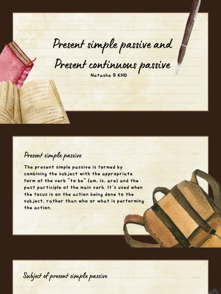 Present Simple Passive and Present Continuous Passive | PDF