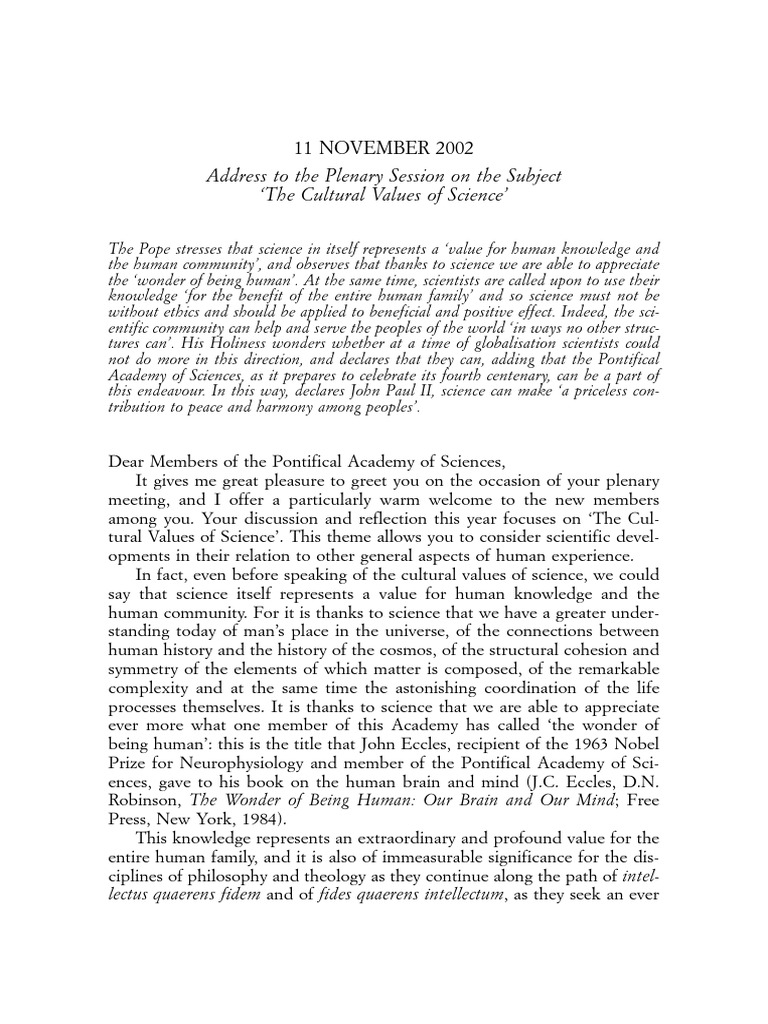 Cultural Values of Science | PDF | Science