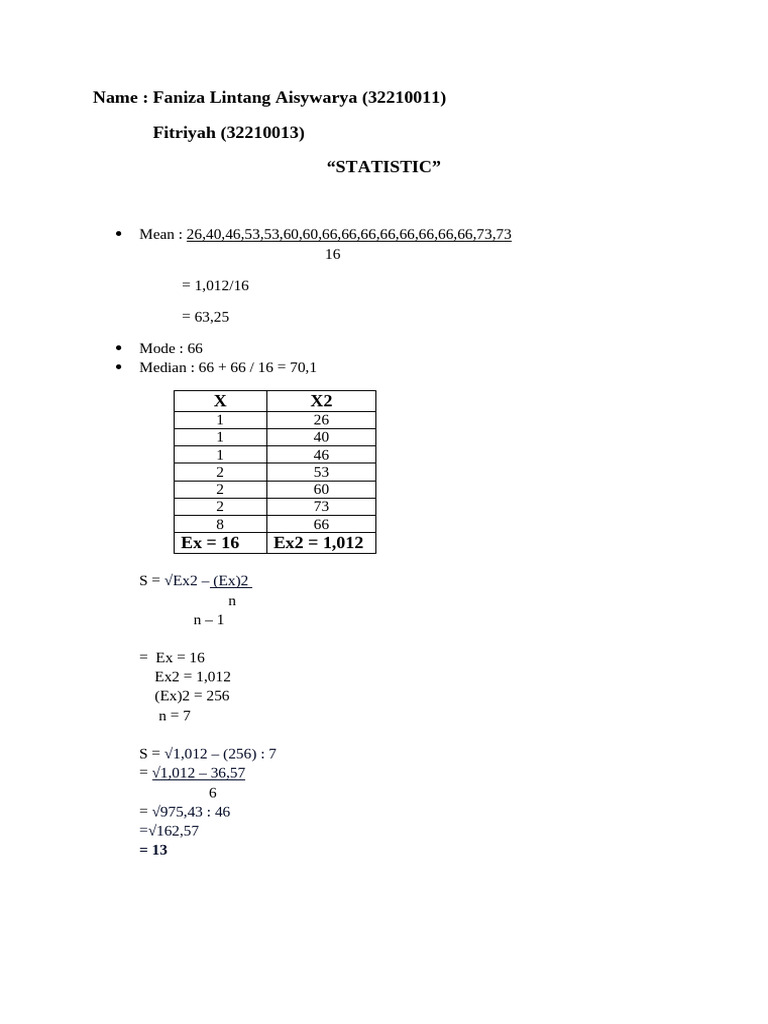Total Statistic | PDF