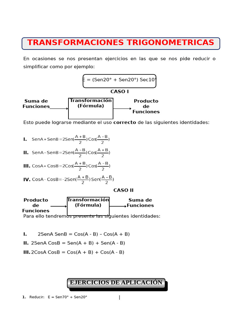 Ejercicios de Transformaciones | PDF