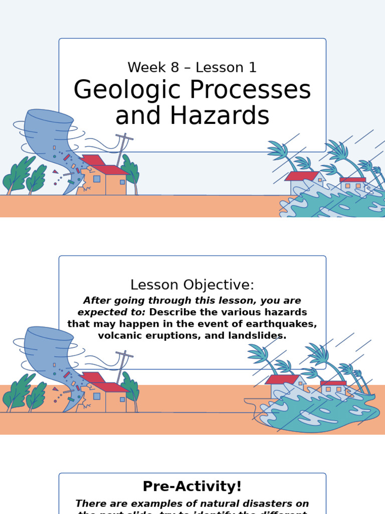 Week 8 - Geologic Processes and Hazards | PDF | Volcano | Lava