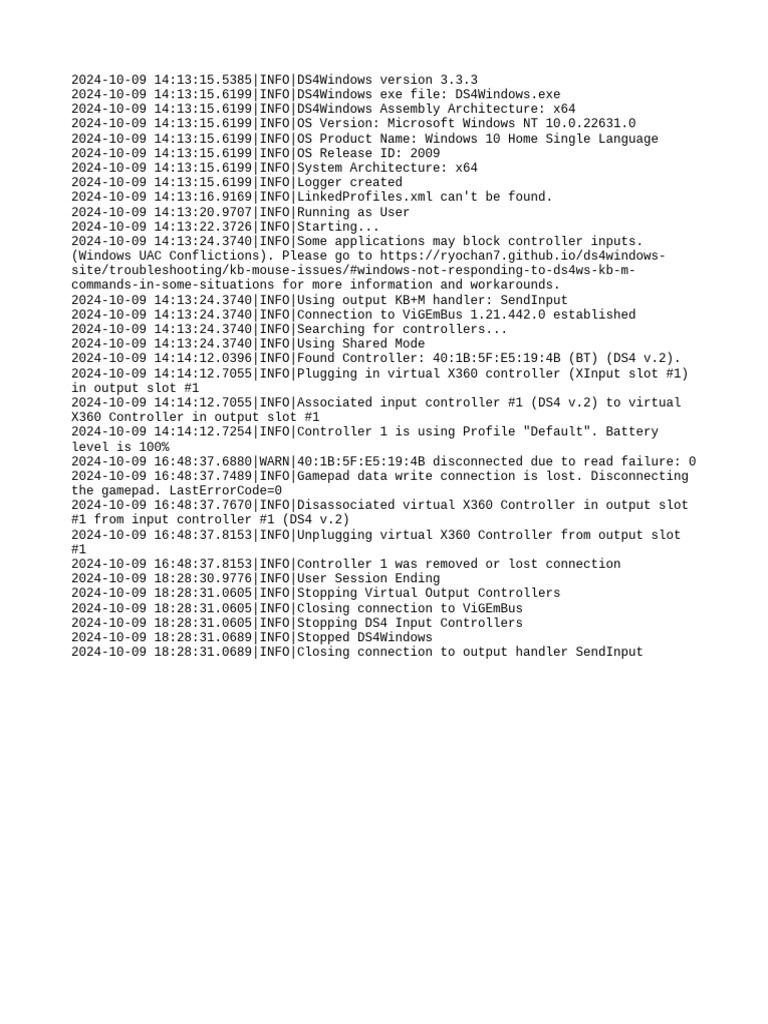 Ds4windows Log | PDF | Business