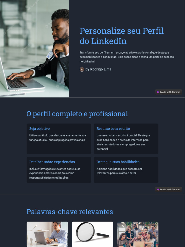 Personalize Seu Perfil Do LinkedIn | PDF | LinkedIn