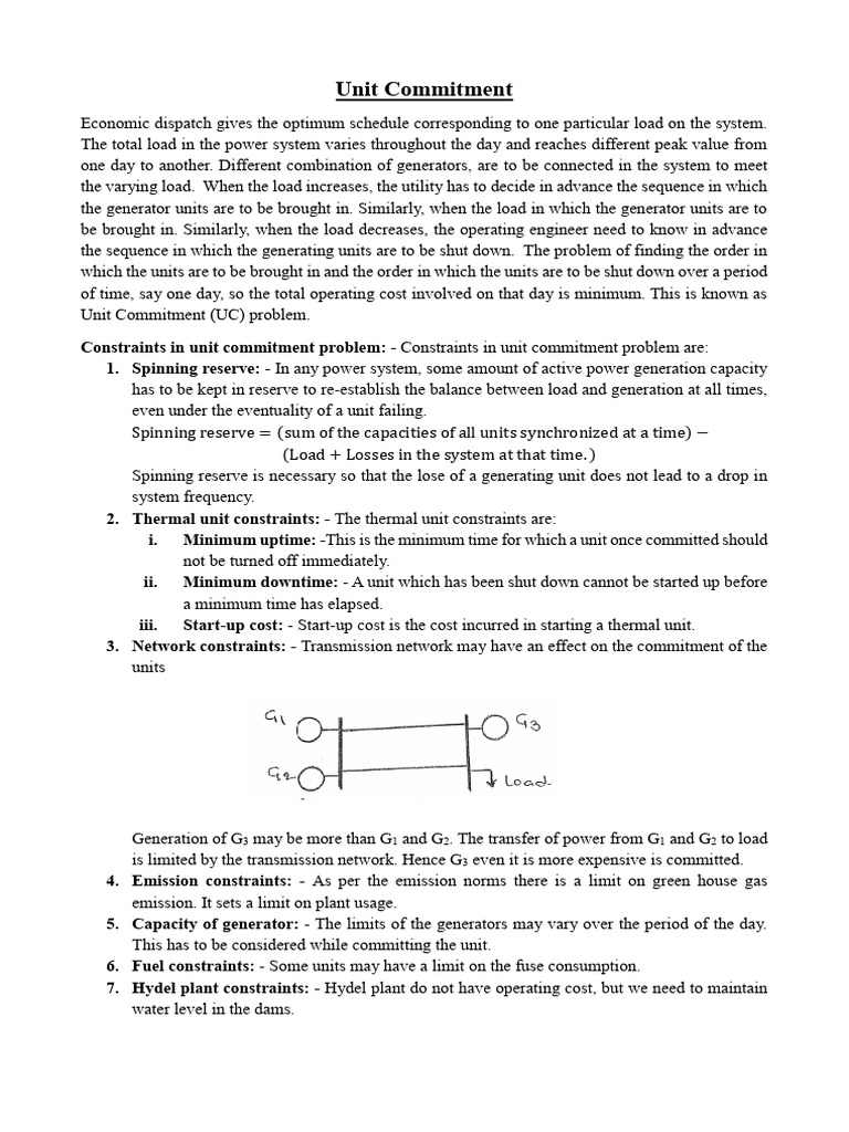 Unit Commitment | PDF | Sustainable Technologies | Physical Quantities Unit Commitment | PDF | Sustainable Technologies | Physical Quantities