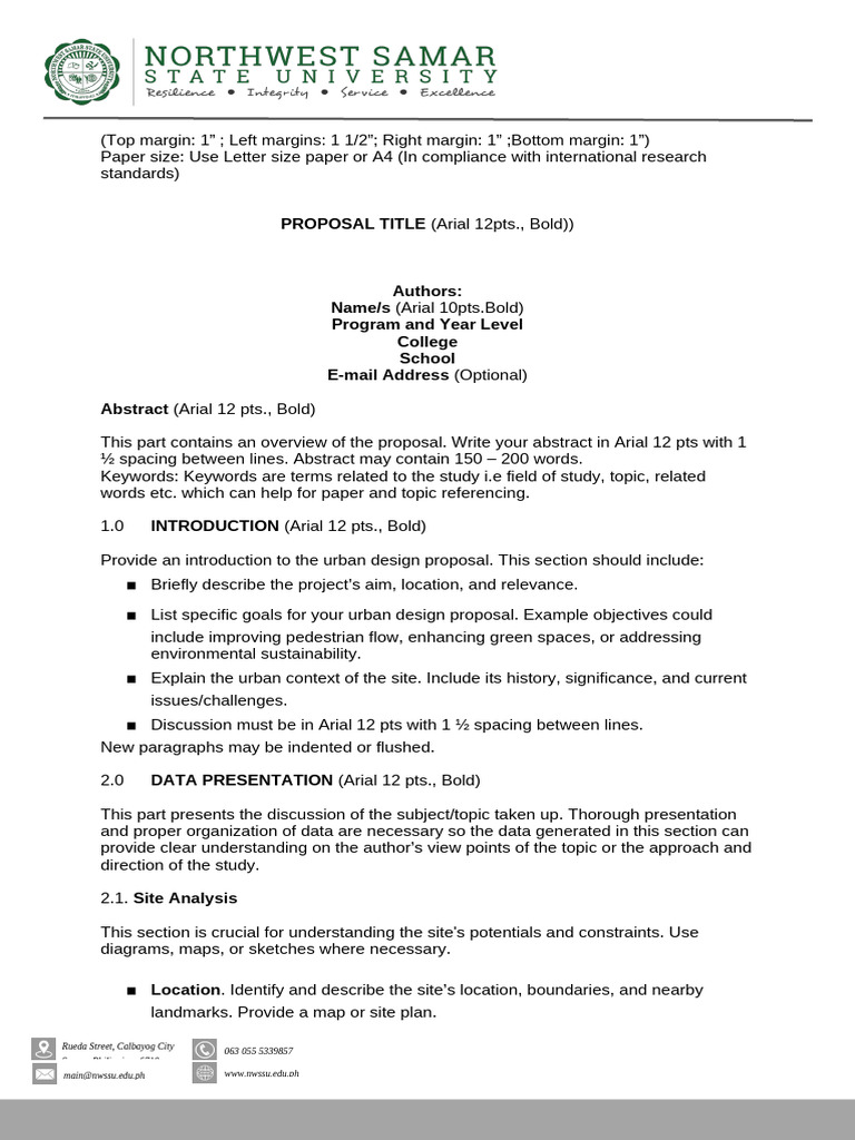 Urban Design Proposal Guide | PDF | Infrastructure | Sustainability