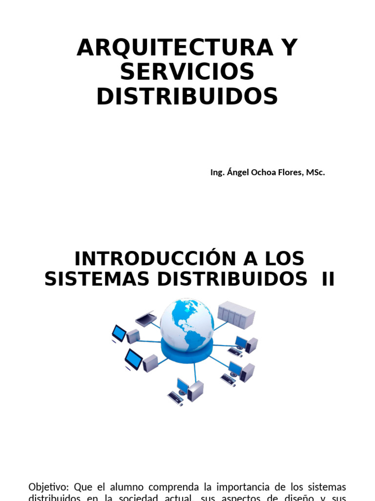 Introducción a Sistemas Distribuidos | PDF | Computación distribuída | Hardware de la computadora