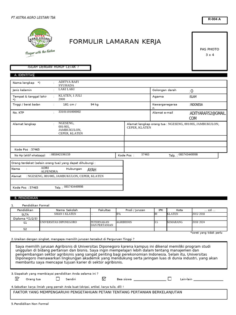 FLK NEW AAL - (Nama Lengkap) | PDF