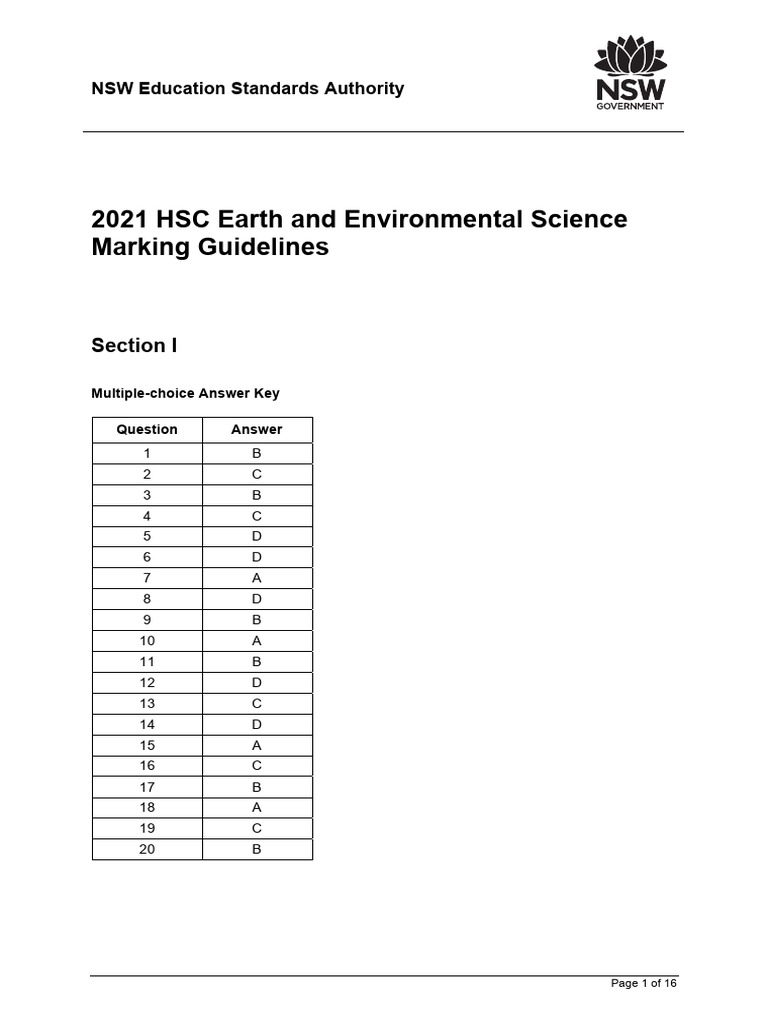 2021 HSC Earth Science Marking Guide | PDF | Greenhouse Effect | Magma