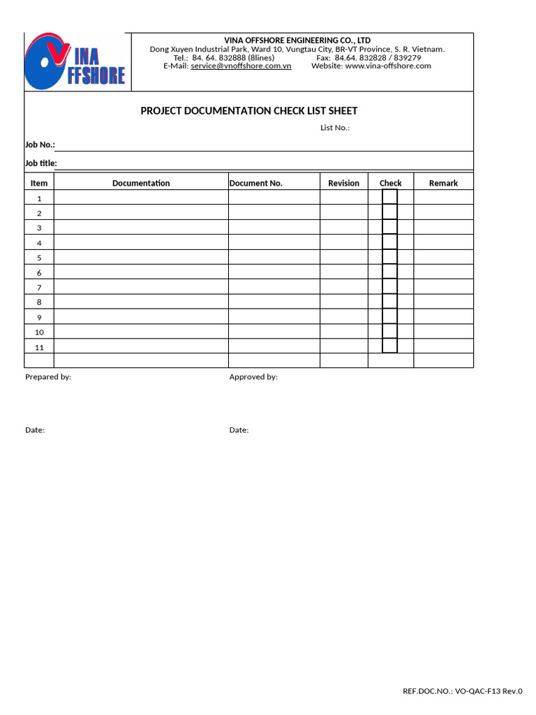 F13 Project Documentarian Checklist Sheet | PDF | Technology & Engineering