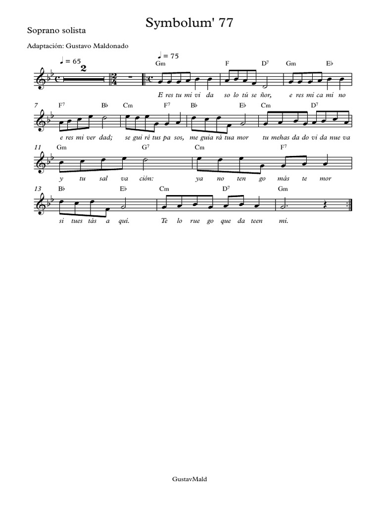 Symbolum' 77 - Soprano Solista | PDF