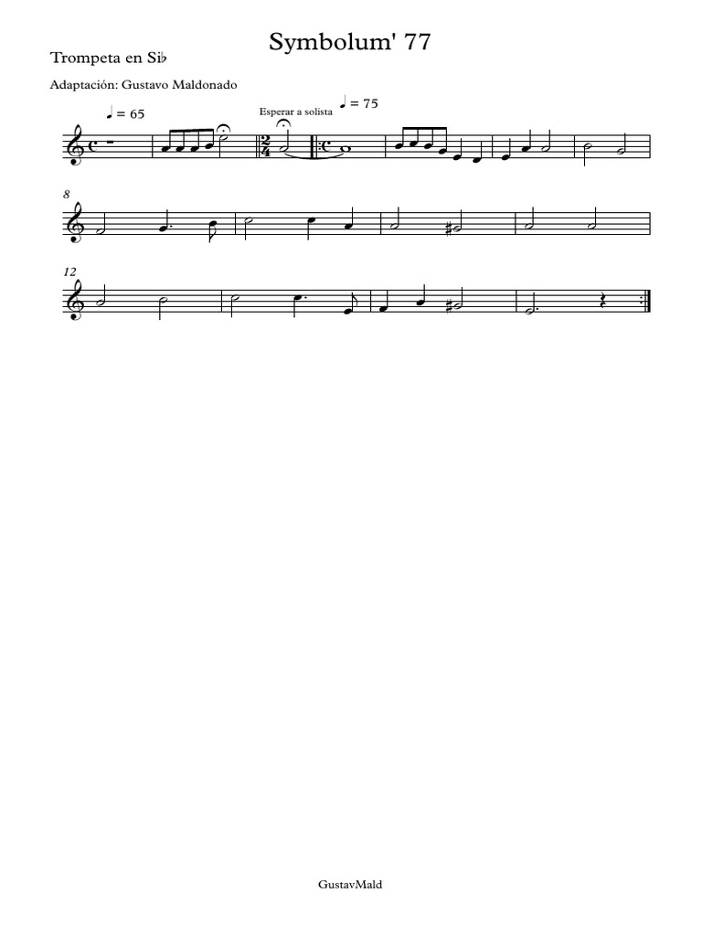 Symbolum' 77 - Trompeta en Sib | PDF
