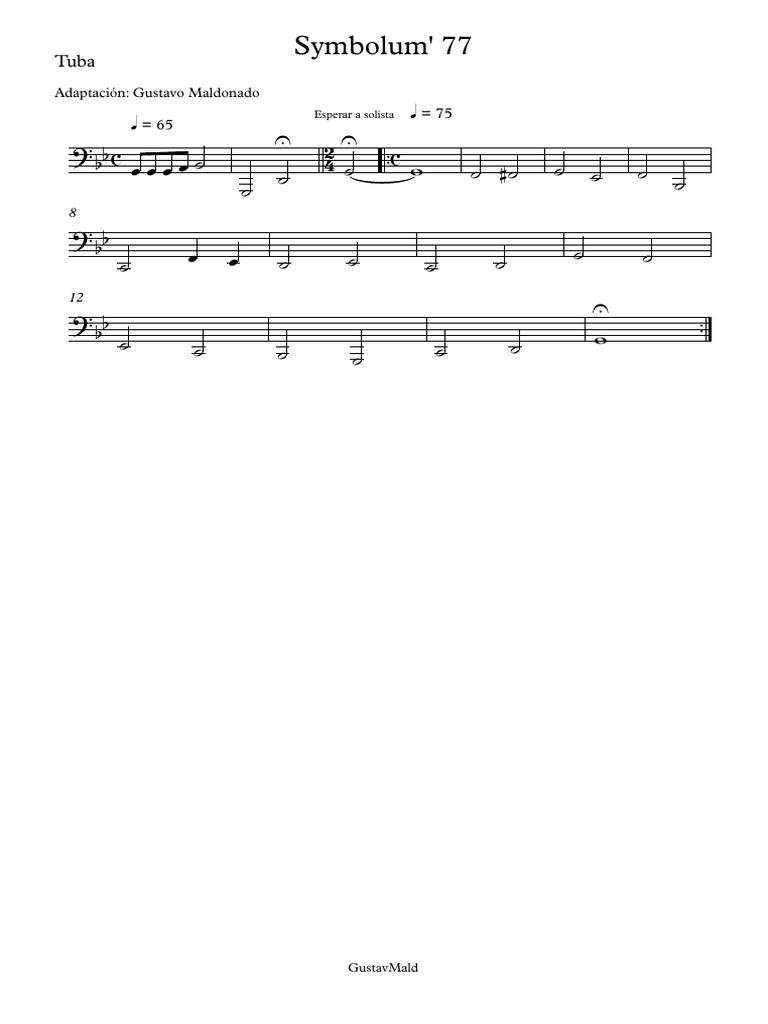 Symbolum' 77 - Tuba | PDF